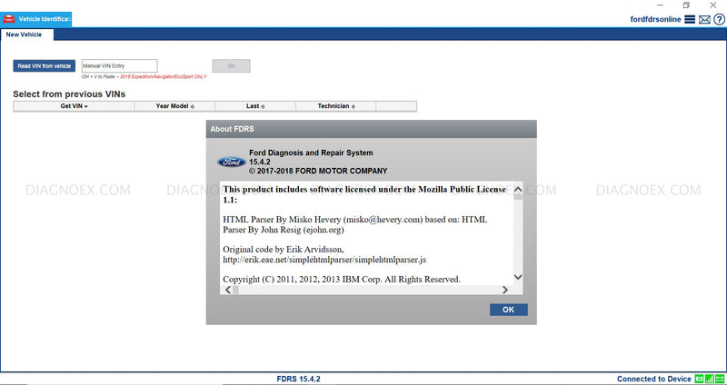 Ford FDRS Software License Subscription - Diagnoex