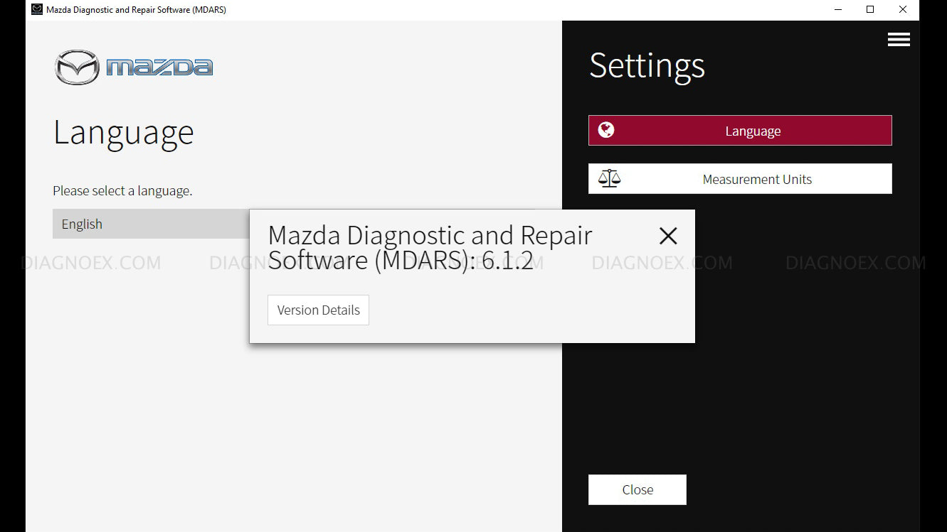 Mazda MDARS Software License Subscription - Diagnoex